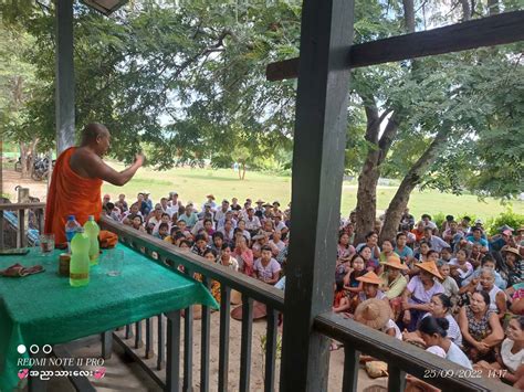 ကျွန်းလှမြို့နယ် အင်းကောင်းကျေးရွာ ပြည်သူ့စစ်ဖွဲ့စည်းနိုင်ရေး ဆရာတော်ဦးဝါသဝ သွားရောက်တွေ့ဆုံဆ