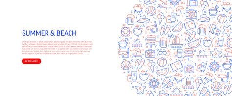 여름과 해변 관련 배너 디자인 패턴 현대 라인 스타일 아이콘 벡터 일러스트레이션 개념에 대한 스톡 벡터 아트 및 기타 이미지 개념 관광 관광 리조트 Istock