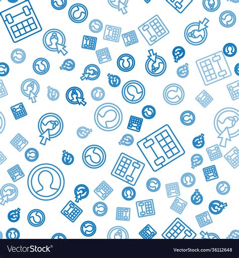 Set Line Create Account Screen Calendar Royalty Free Vector