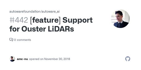 Feature Support For Ouster Lidars · Issue 442 · Autowarefoundationautowareai · Github
