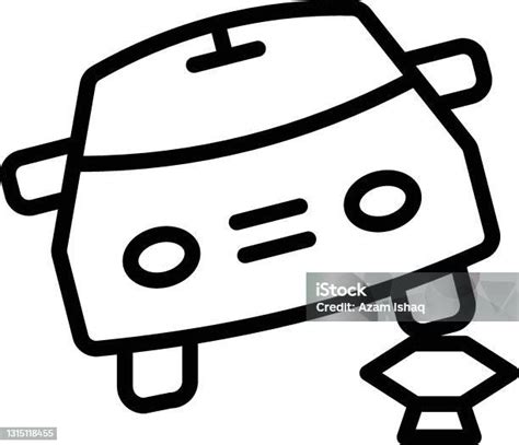 자동차 컨셉 벡터 아이콘 디자인 타이어 샵 및 자동차 서비스 센터 인스트루먼트의 한쪽을 흰색 배경에 재킹 리프팅 포인트 잭스탠드