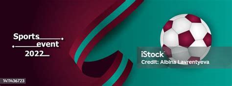 축구 경쟁 카타르 국기 축구 공과 배경 사실적인 벡터 일러스트 레이 션 2022년에 대한 스톡 벡터 아트 및 기타 이미지 2022년 경기 스포츠 경쟁 Istock