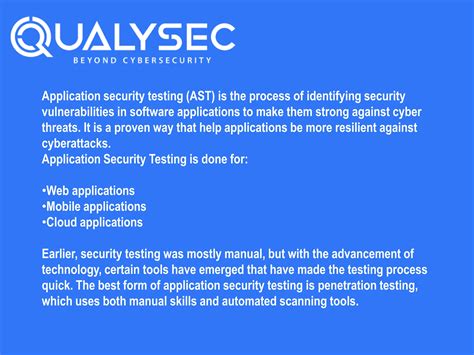 Top Tools For Comprehensive Application Security Testing Ppt