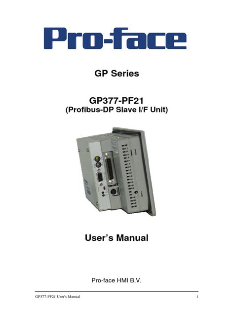 gp377 pf21 profibus dp slave unit users manual download free pdf programmable logic