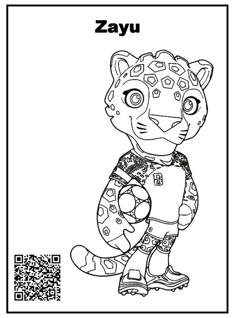 Mascotas Del Mundial 2026 Para Colorear Zayu Un Jaguar México