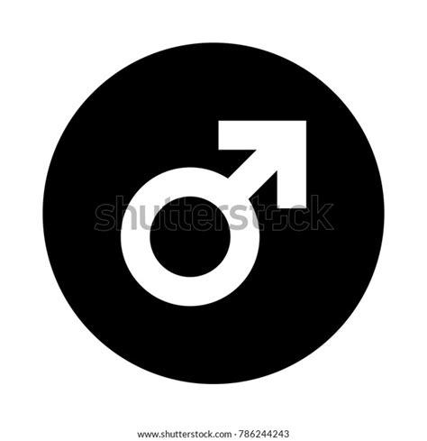 Male Sex Symbol Circle Icon Black Stock Vector Royalty Free 786244243 Shutterstock