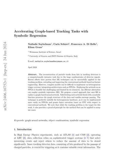 pdf accelerating graph based tracking tasks with symbolic regression