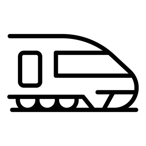Passenger Fast Train Icon Outline Style 15891985 Vector Art At Vecteezy