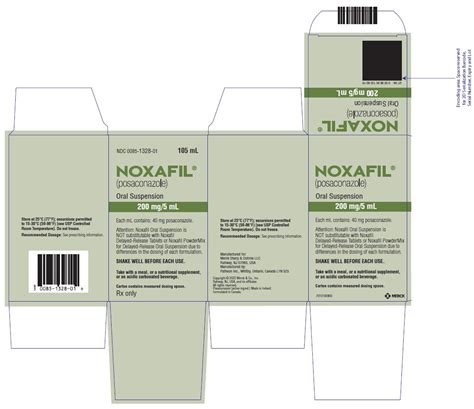 Noxafil Merck Sharp And Dohme Llc Fda Package Insert