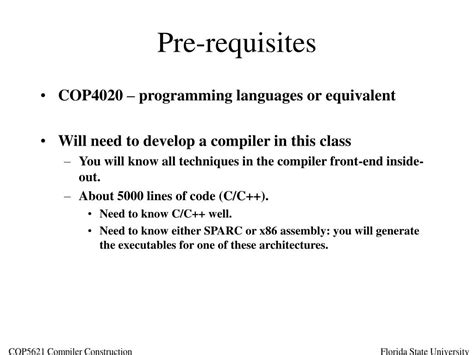 Ppt Cop 5621 Compiler Construction Csfsu~xyuancop5621 Powerpoint