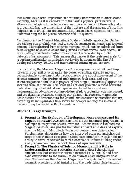 Earthquake Power In Earth Science Reading And Writing Worksheet 100 Editable