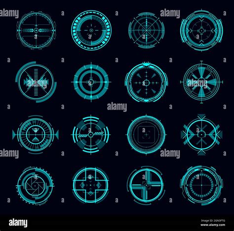 Hud Vector Aim Control Interface Futuristic Target Or Navigation