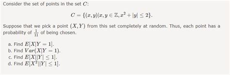 Solved Consider The Set Of Points In The Set C Chegg