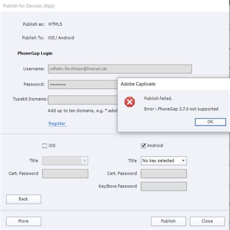 Captivate 2017 Phonegap 370 Not Supported Error Adobe Community