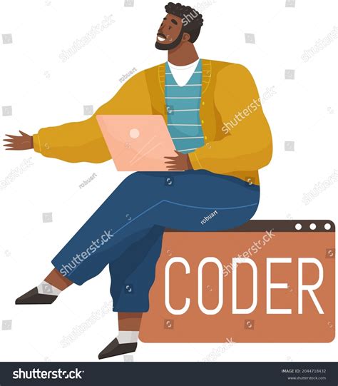 Programmer Engineering Coding Coder Programmers Working Stock Vector Royalty Free 2044718432
