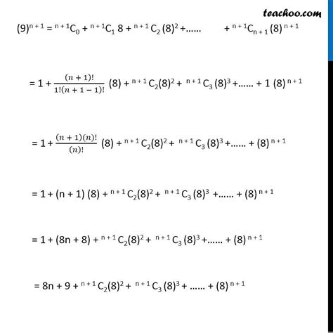 Ex 71 13 Show That 9n1 8n 9 Is Divisible By 64