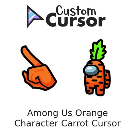 Among Us Orange Character Carrot Cursor Custom Cursor