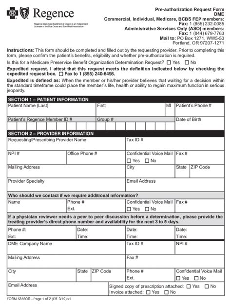Fillable Online Pre Authorization Request Form Dme Fax Email Print Pdffiller