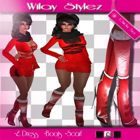 Second Life Marketplace Chicky Dress Red Bywilay Stylez
