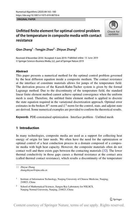 Unfitted Finite Element For Optimal Control Problem Of The Temperature In Composite Media With