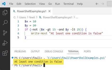 Powershell Not Operator With Examples