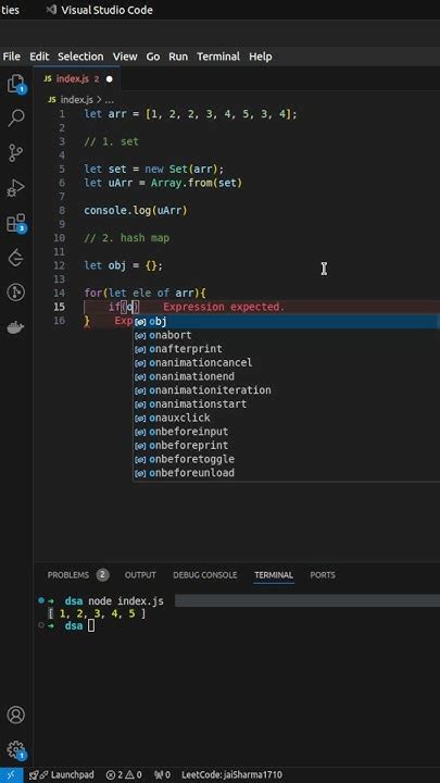Javascript Interview Question How To Make A Unique Array Shorts