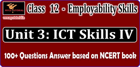 Class Employability Skills Important Question Answer MyCSTutorial The Path To Success In Exam