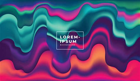 Colorful Abstract Wavy Liquid Background Template Copy Space Fluid Gradient Mesh Colour