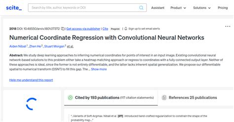 Numerical Coordinate Regression With Convolutional Neural Networks