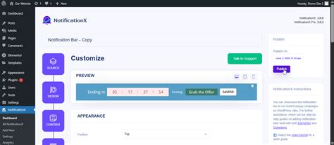 display notification bar in gutenberg using notificationx 3 easy steps