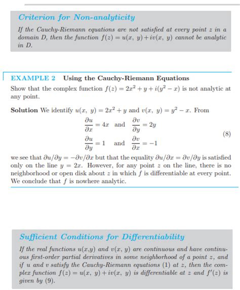 Analytic Functions Question Regarding Analyticity Differentiability