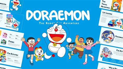 Background Powerpoint Kartun Doraemon