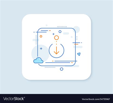Scroll Down Arrow Line Icon Scrolling Screen Sign Vector Image