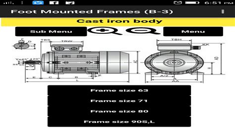 Electrical Motor Frame Size IEC App On Amazon Appstore
