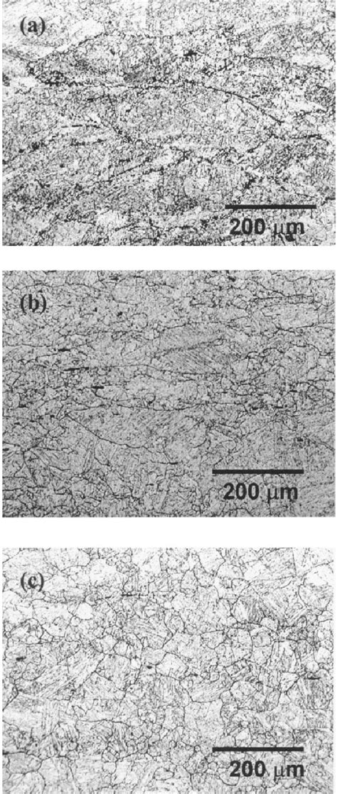 Micrographs Depicting A 0 Pct Recrystallization B 8 Pct