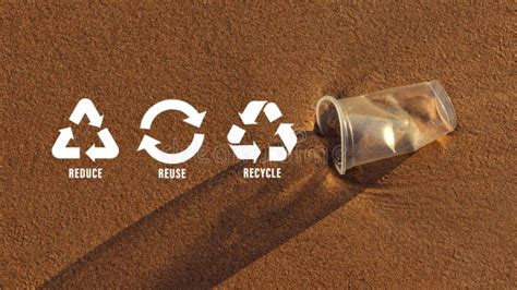 Reducir La Reutilización Del Símbolo Del Reciclado En La Taza De