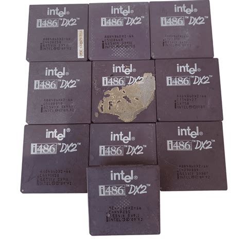 Intel 486 Dx2 66 Scrap Cpu Vintage Lot Of 10 Zetailz