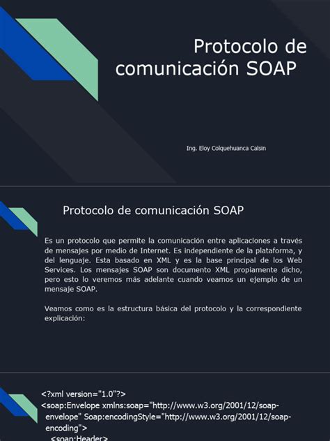 Protocolo De Comunicación Soap Pdf Jabón Xml