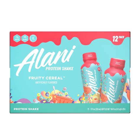 Alani Nu Protein Shake Fruity Cereal Flavor Gluten Free 20g Protein