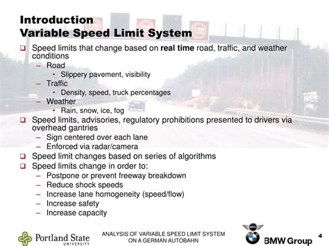 PPT ANALYSIS OF VARIABLE SPEED LIMIT SYSTEM ON A GERMAN AUTOBAHN PowerPoint Presentation ID