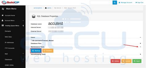 How To Take Mssql Database Backup From Solidcp Solidcp Accuweb Help Center