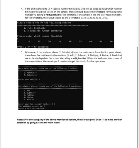 Solved Exercise 1 Various Math Operations Using Void