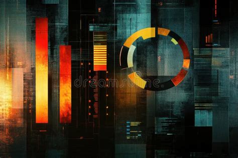 Exploring Abstract Data Visualization Charts And Graphs In Vibrant