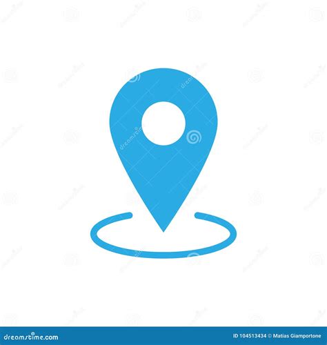 Map Pin Gps Pointer Blue Vector Icon Stock Vector Illustration Of