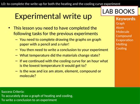 Cooling Curve Practical And Lesson Write Up Teaching Resources
