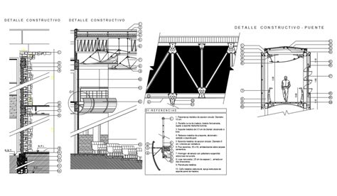 Bridge Elevation And Side View With Constructive Detail Dwg File Artofit