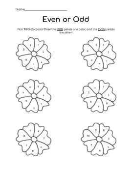 Even Or Odd Coloring By Ben Donohoo TPT