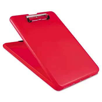 Officemate Slim Clipboard With Storage Box Low Profile Clip And Storage