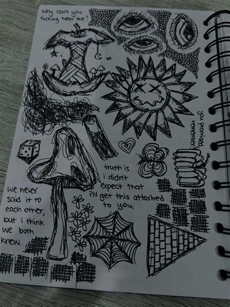 Sharpie Doodles On A Notebook