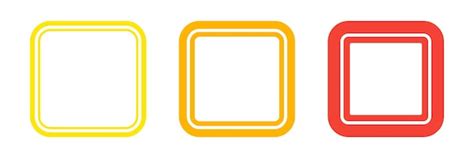 Premium Vector Vector Rounded Rectangle Shape Icon Set